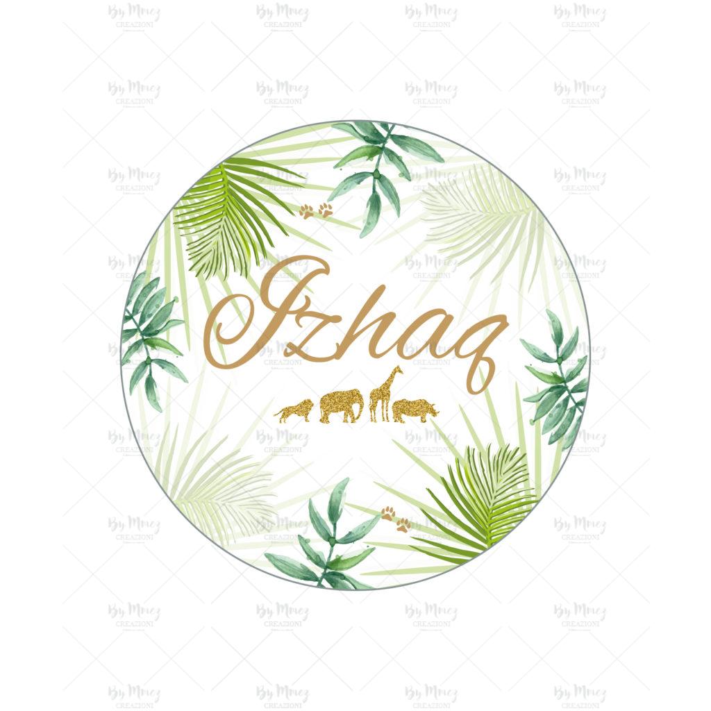 Étiquette autocollante / Stickers - Thème Safari - Mmez Creazioni