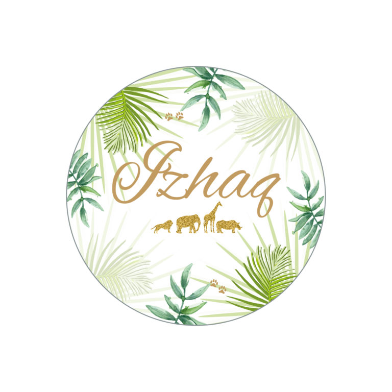 Affiche anniversaire personnalisée - Thème SAFARI - Mmez Creazioni