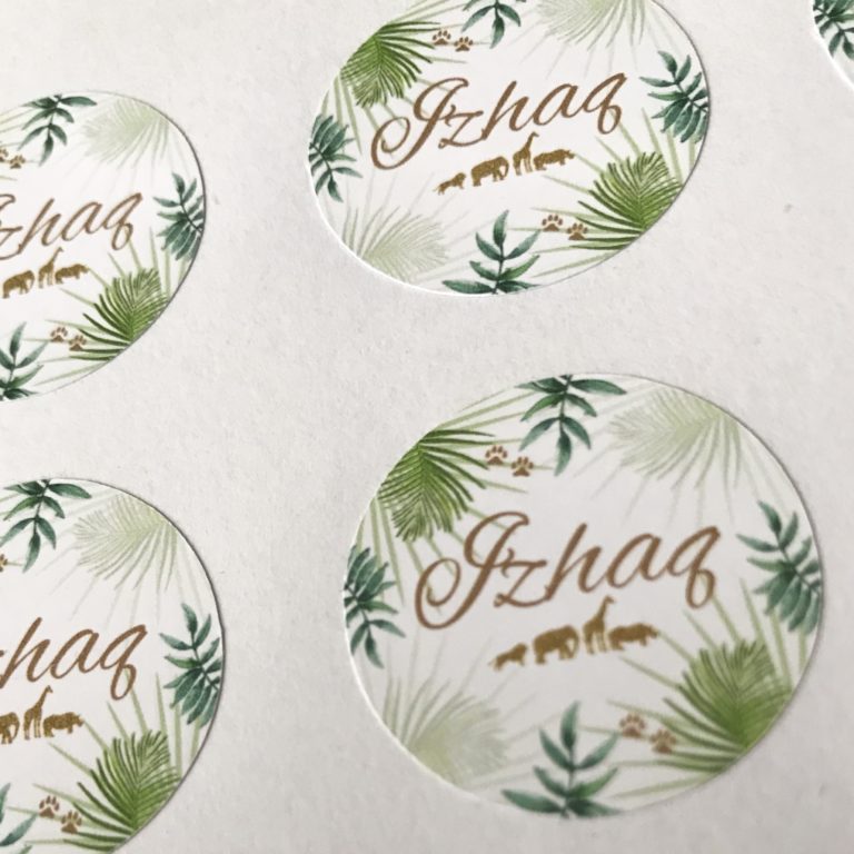 Étiquette autocollante / Stickers - Thème Safari - Mmez Creazioni