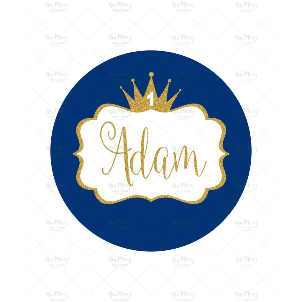 Étiquette autocollante / Stickers - Thème Prince & bleu marine - Mmez ...