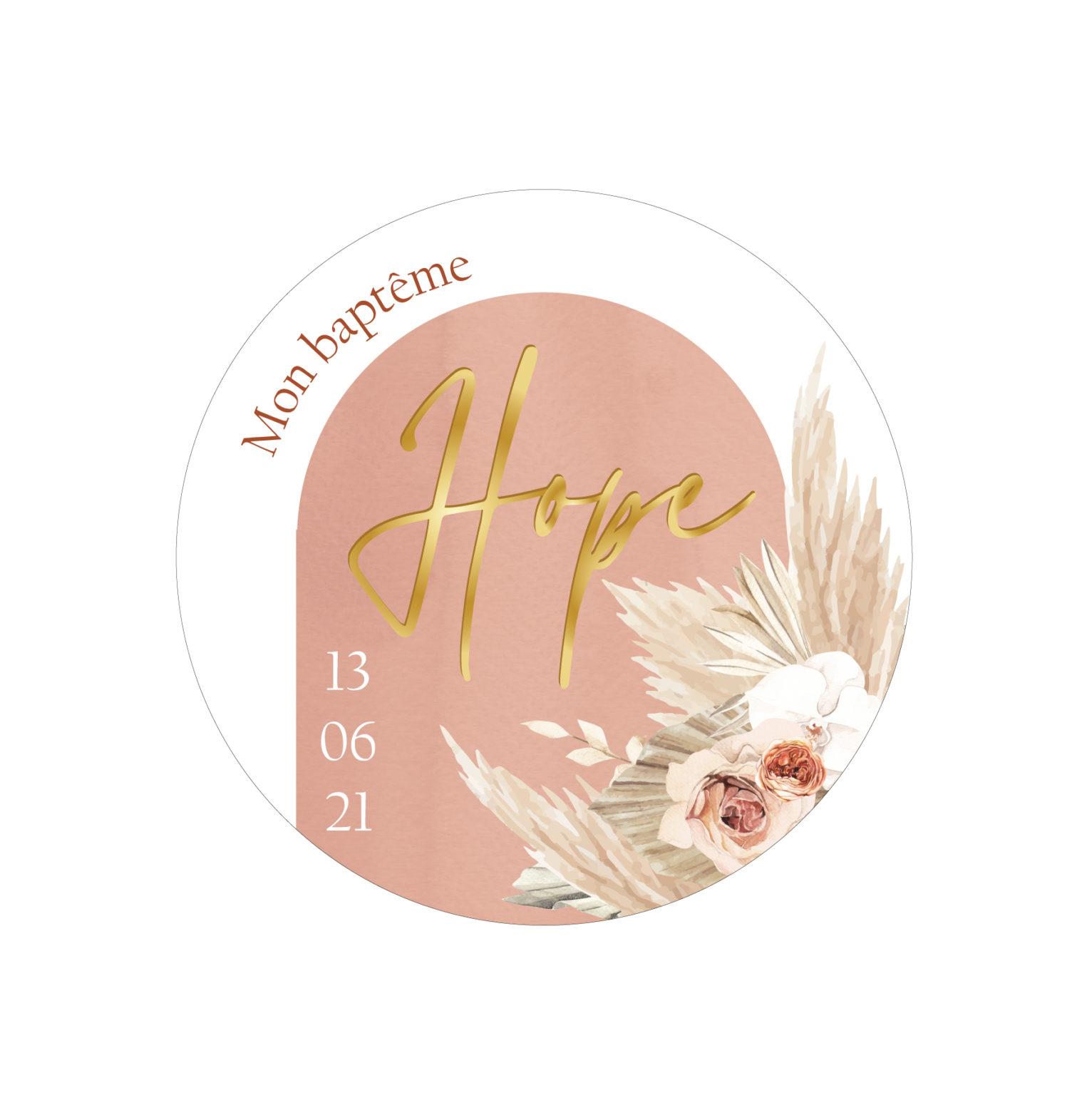 Étiquette perforée - Thème Boho & Terracotta - Mmez Creazioni