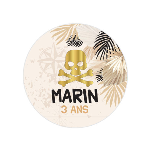 Étiquette autocollante / Stickers - Thème Pirate & Boho - Mmez Creazioni