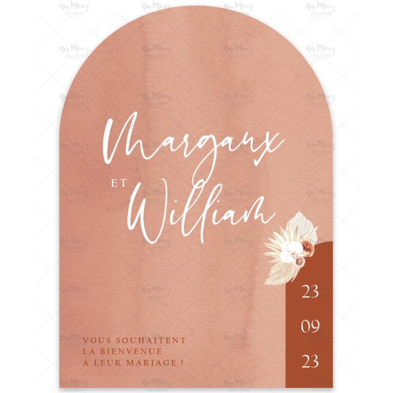Affiche Mariage Bienvenue - Thème Boho & Terracotta - Mmez Creazioni