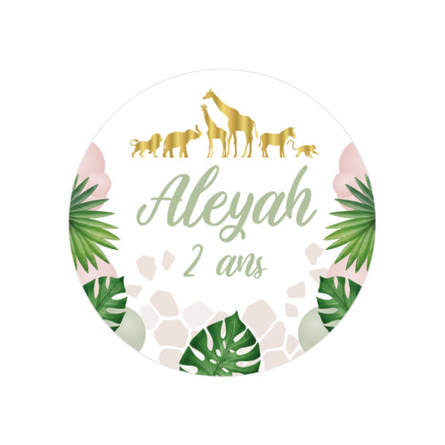 Étiquette autocollante / Stickers - Thème Safari Sauvage - Mmez Creazioni